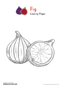 Fig Coloring Pages For Kids – Free Printables - Kids Art & Craft