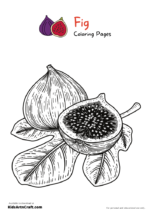 Fig Coloring Pages For Kids – Free Printables - Kids Art & Craft
