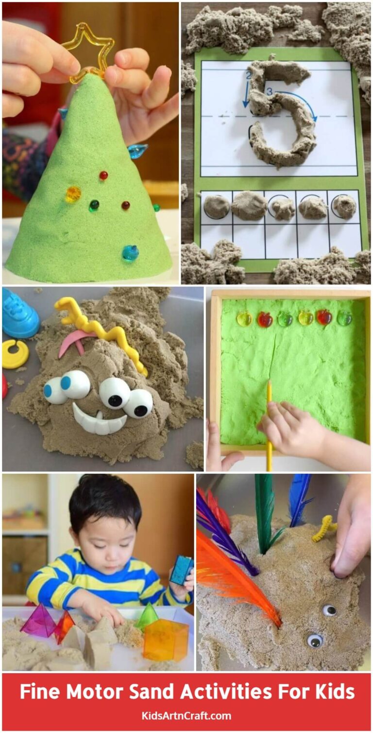Fine Motor Sand Activities for Kids - Kids Art & Craft