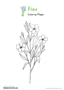 Flax Coloring Pages For Kids – Free Printables - Kids Art & Craft
