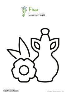 Flax Coloring Pages For Kids – Free Printables - Kids Art & Craft