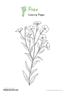 Flax Coloring Pages For Kids – Free Printables - Kids Art & Craft