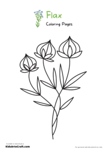 Flax Coloring Pages For Kids – Free Printables - Kids Art & Craft