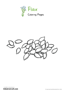 Flax Coloring Pages For Kids – Free Printables - Kids Art & Craft