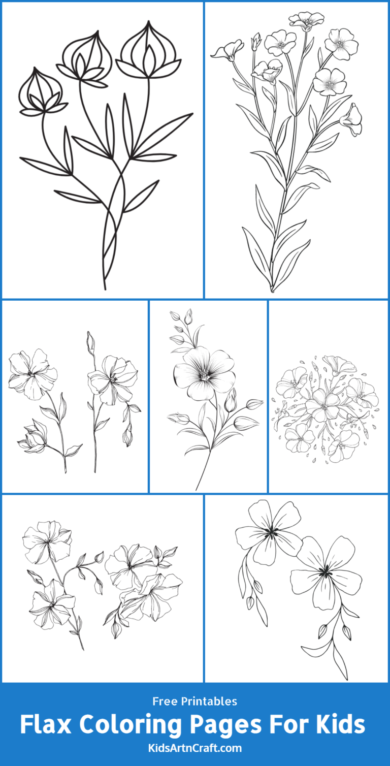 Flax Coloring Pages For Kids – Free Printables - Kids Art & Craft