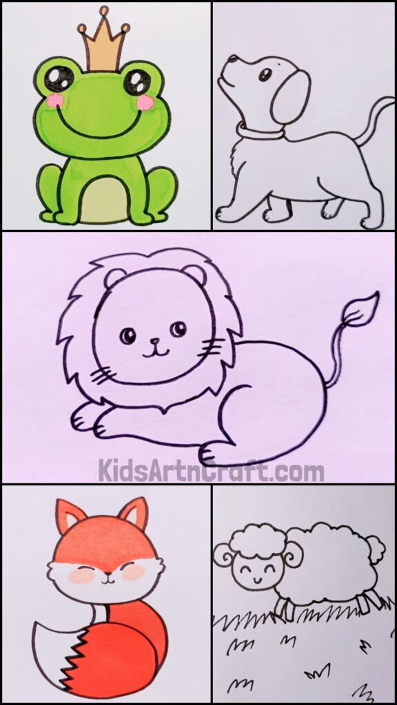 Forest & Farm Animal Drawing Ideas For Kids - Kids Art & Craft