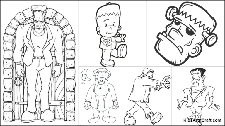 Frankenstein Day Coloring Pages For Kids – Free Printables - Kids Art ...