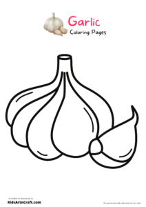 Garlic Coloring Pages For Kids – Free Printables - Kids Art & Craft