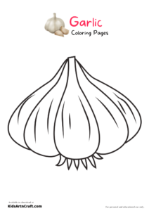 Garlic Coloring Pages For Kids – Free Printables - Kids Art & Craft