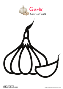 Garlic Coloring Pages For Kids – Free Printables - Kids Art & Craft