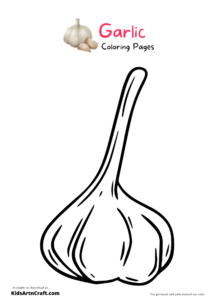 Garlic Coloring Pages For Kids – Free Printables - Kids Art & Craft