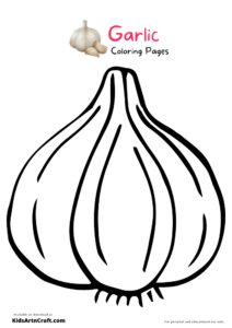 Garlic Coloring Pages For Kids – Free Printables - Kids Art & Craft