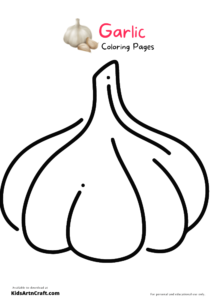 Garlic Coloring Pages For Kids – Free Printables - Kids Art & Craft