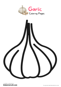 Garlic Coloring Pages For Kids – Free Printables - Kids Art & Craft