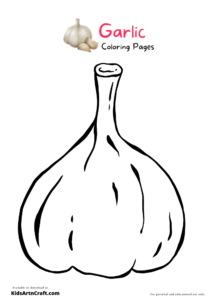Garlic Coloring Pages For Kids – Free Printables - Kids Art & Craft