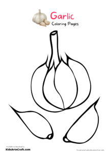 Garlic Coloring Pages For Kids – Free Printables - Kids Art & Craft