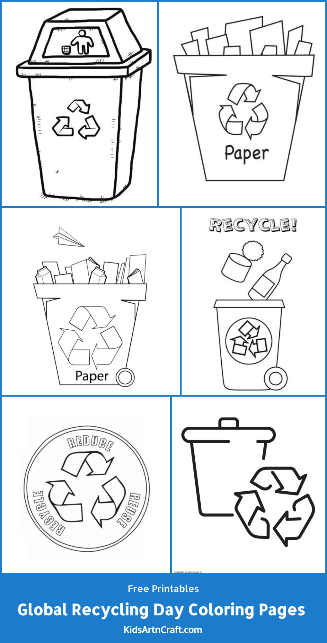 Global Recycling Day Coloring Pages For Kids – Free Printables - Kids ...