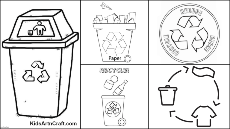 Global Recycling Day Coloring Pages For Kids – Free Printables - Kids ...