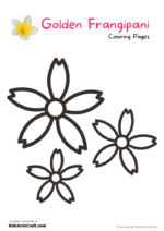 Golden Frangipani Coloring Pages For Kids – Free Printables - Kids Art ...