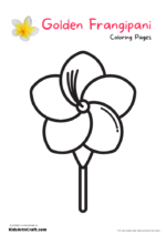 Golden Frangipani Coloring Pages For Kids – Free Printables - Kids Art ...