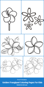 Golden Frangipani Coloring Pages For Kids – Free Printables - Kids Art ...