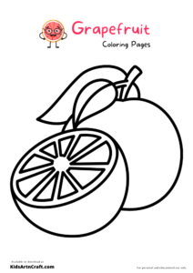 Grapefruit Coloring Pages For Kids – Free Printables - Kids Art & Craft