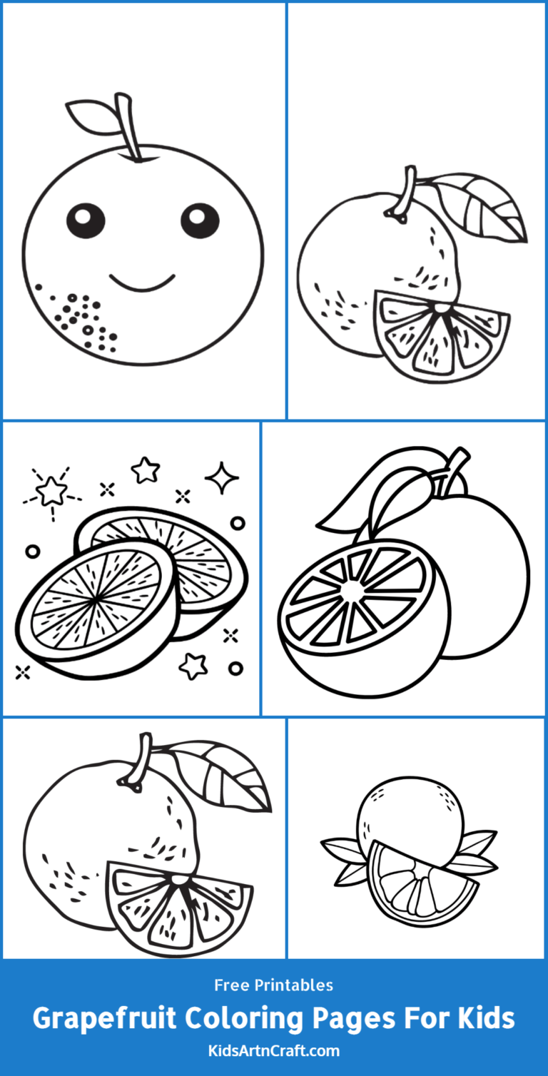 Grapefruit Coloring Pages For Kids – Free Printables - Kids Art & Craft