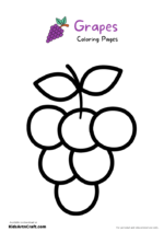 Grapes Coloring Pages For Kids – Free Printables - Kids Art & Craft