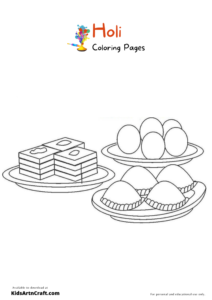 Holi Coloring Pages For Kids – Free Printables - Kids Art & Craft