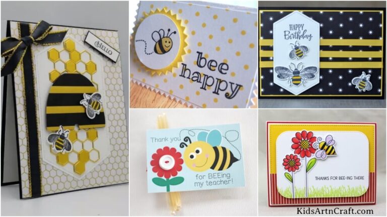 Honey Bee Theme Cards - Kids Art & Craft