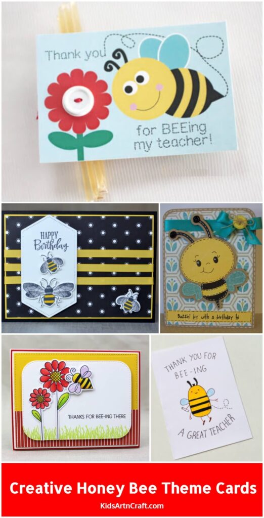 Honey Bee Theme Cards - Kids Art & Craft