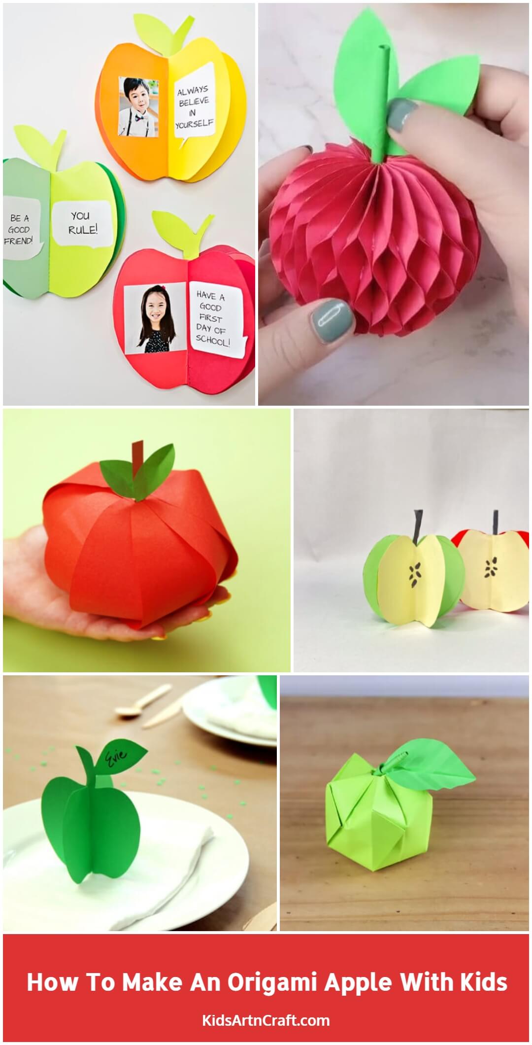 How To Make An Origami Apple With Kids - Kids Art & Craft