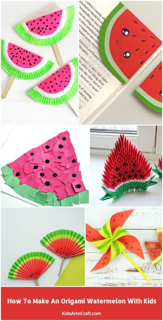 How To Make An Origami Watermelon With Kids - Kids Art & Craft