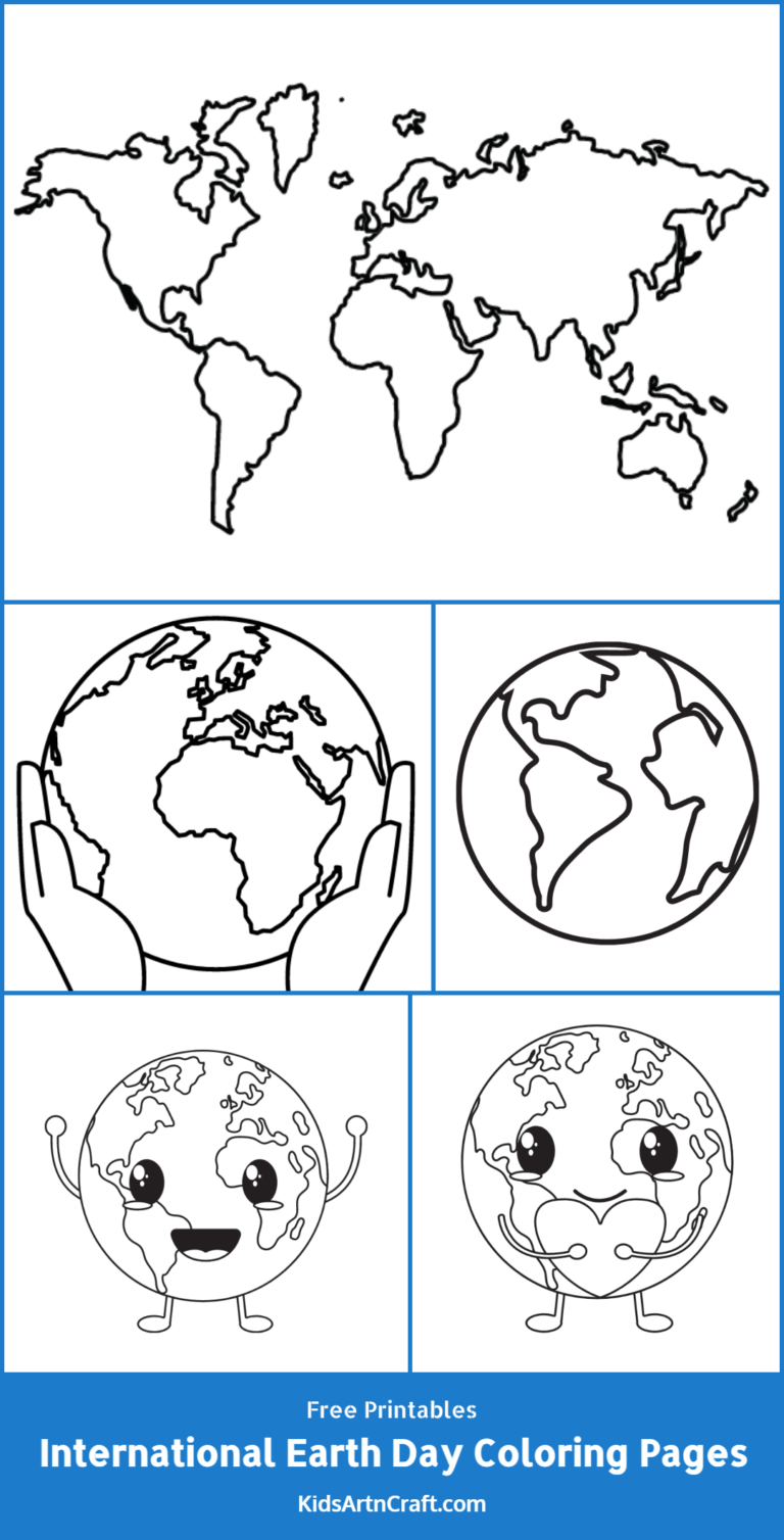 International Earth Day Coloring Pages For Kids – Free Printables ...