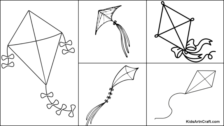 Kite Day Coloring Pages For Kids – Free Printables - Kids Art & Craft