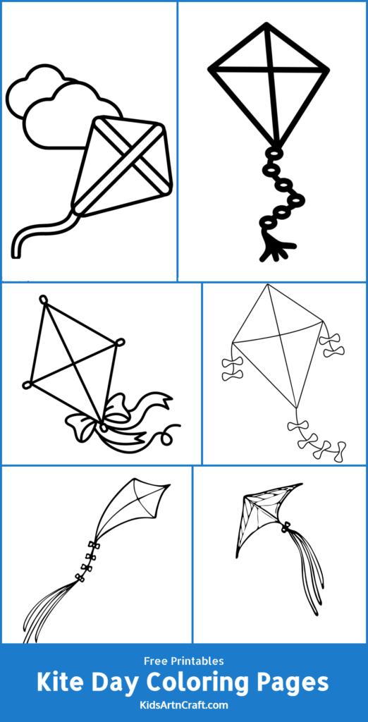 Kite Day Coloring Pages For Kids – Free Printables - Kids Art & Craft
