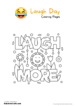 Let’s Laugh Day Coloring Pages For Kids – Free Printables - Kids Art ...