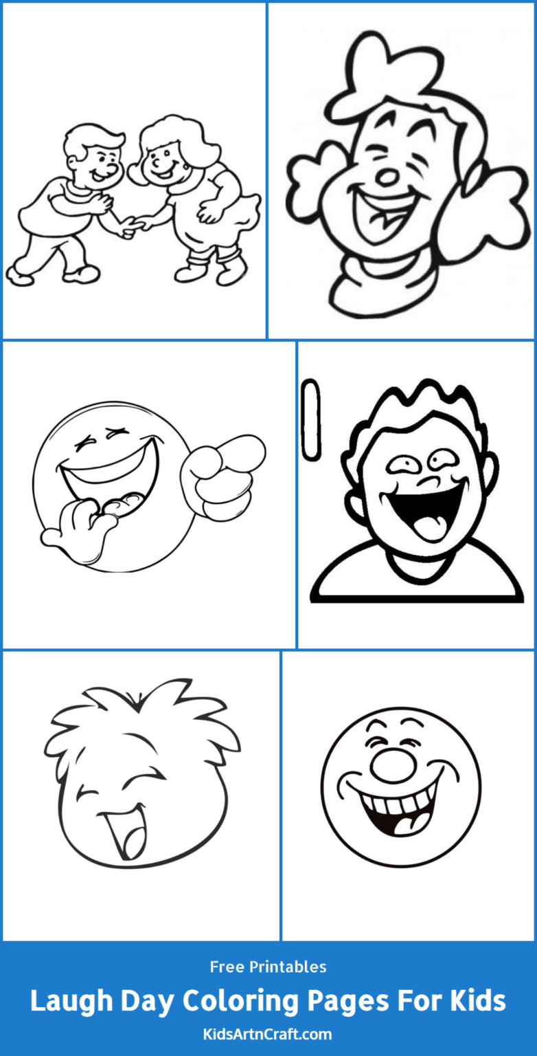 Let’s Laugh Day Coloring Pages For Kids – Free Printables - Kids Art ...
