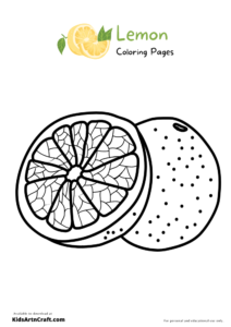 Lemon Coloring Pages For Kids – Free Printables - Kids Art & Craft