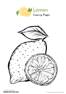 Lemon Coloring Pages For Kids – Free Printables - Kids Art & Craft