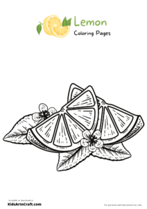 Lemon Coloring Pages For Kids – Free Printables - Kids Art & Craft
