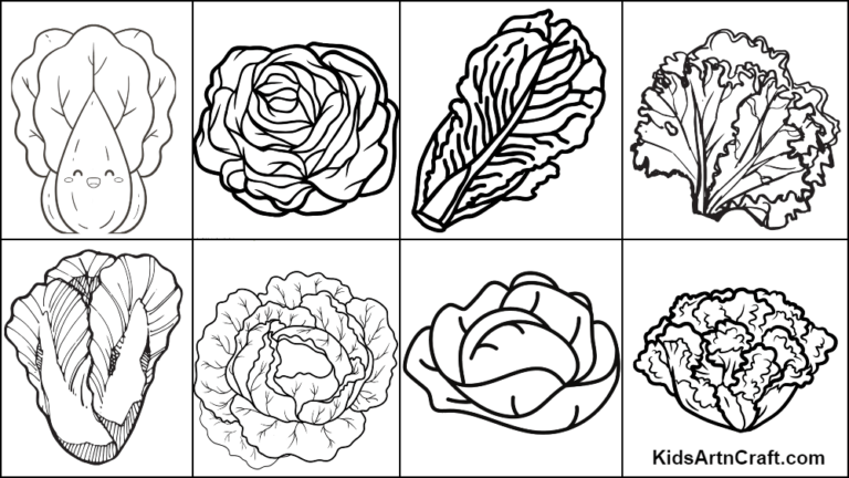 Lettuce Coloring Pages For Kids – Free Printables - Kids Art & Craft