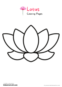 Lotus Coloring Pages For Kids – Free Printables - Kids Art & Craft
