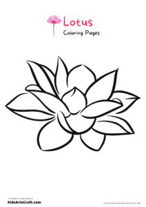 Lotus Coloring Pages For Kids – Free Printables - Kids Art & Craft
