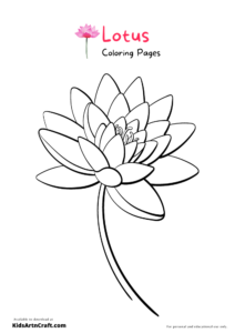 Lotus Coloring Pages For Kids – Free Printables - Kids Art & Craft