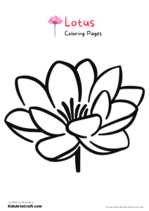 Lotus Coloring Pages For Kids – Free Printables - Kids Art & Craft