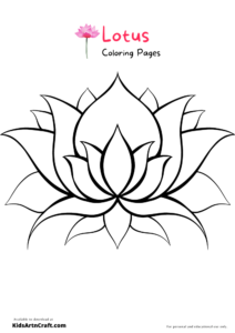 Lotus Coloring Pages For Kids – Free Printables - Kids Art & Craft