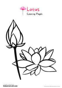 Lotus Coloring Pages For Kids – Free Printables - Kids Art & Craft