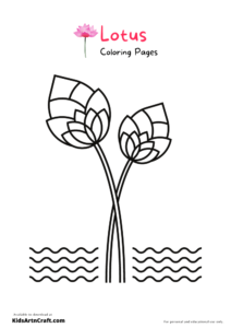Lotus Coloring Pages For Kids – Free Printables - Kids Art & Craft