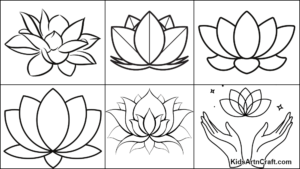 Lotus Coloring Pages For Kids – Free Printables - Kids Art & Craft